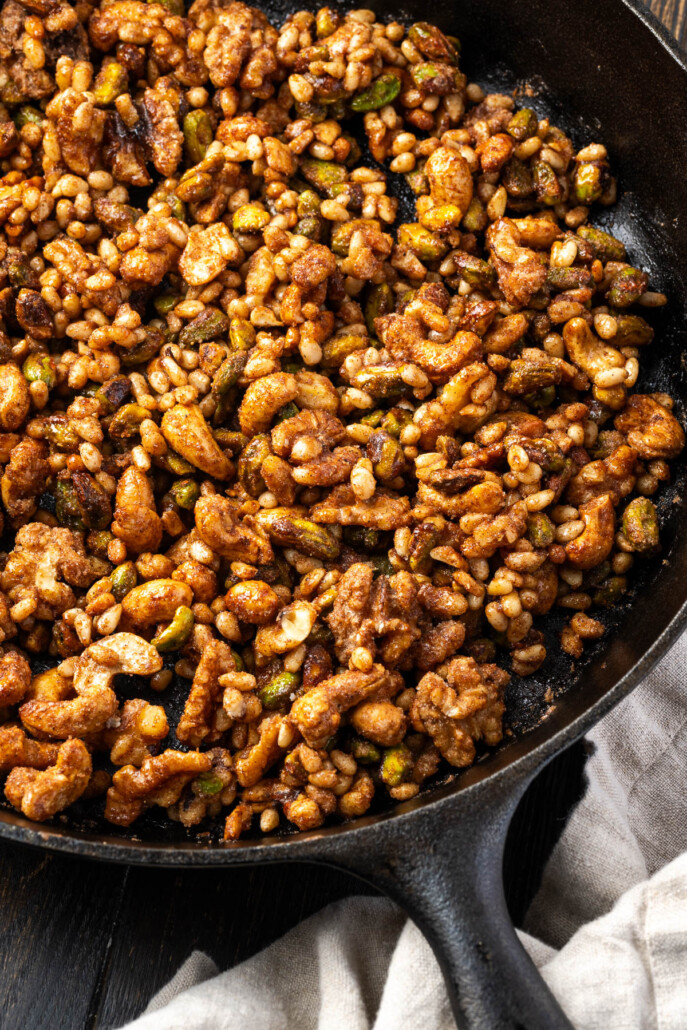 Sweetly Roasted Cinnamon Nuts - Dutch Oven Daddy