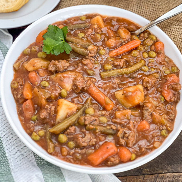Ground Beef Stew (Hamburger Stew) — Dutch Oven Method - Dutch Oven Daddy